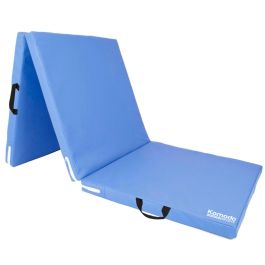Tri Folding Yoga Mat Light Blue